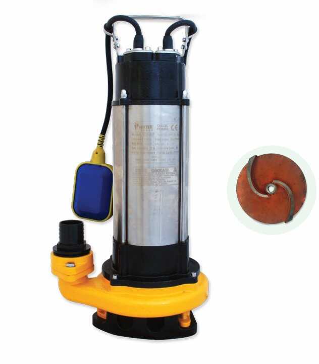 Water Sound V1500F Kirli Su Aktarma, Vortex Fanlı Drenaj Dalgıç Pompa ...